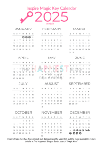 Disneyland Magic Key Calendars